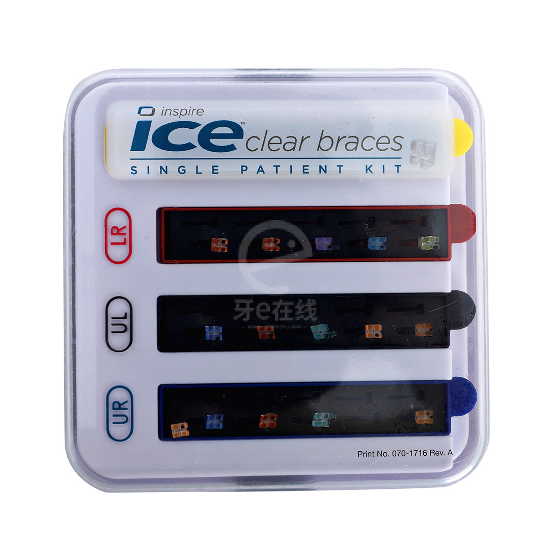 奥美科 ICE冰晶透明双翼托槽5-5、美国奥美科Ormco、陶瓷，双翼，脱,进口,透明,拖,740-1521标准转矩5-5带钩 ...