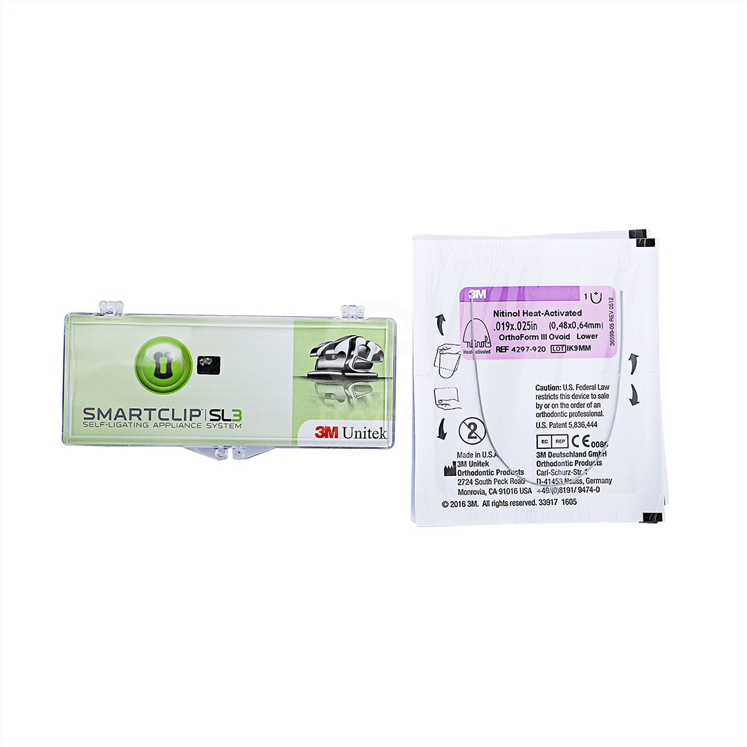 3M MBT金属自锁托槽SmartClip SL3 6-6（含8根3M原装预成弓丝）、美国3M、004-130,脱,美国,进口,拖 ...