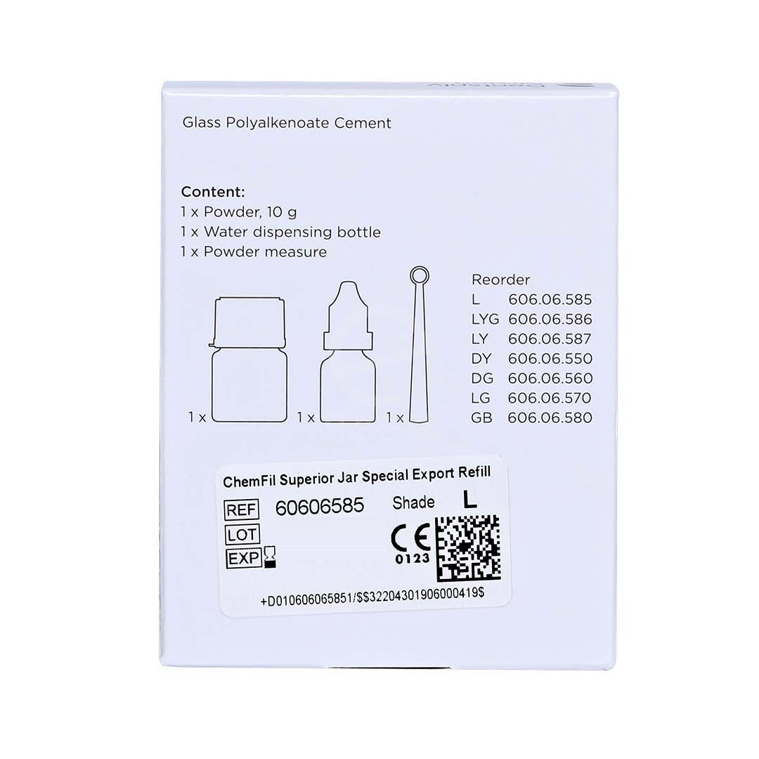 登士柏 Chemfil玻璃离子修复材料（水调型）10g、登士柏西诺德、进口,Dentsply 粘接剂 粘结剂,10g粉,LYG/A2（浅黄灰色 ...