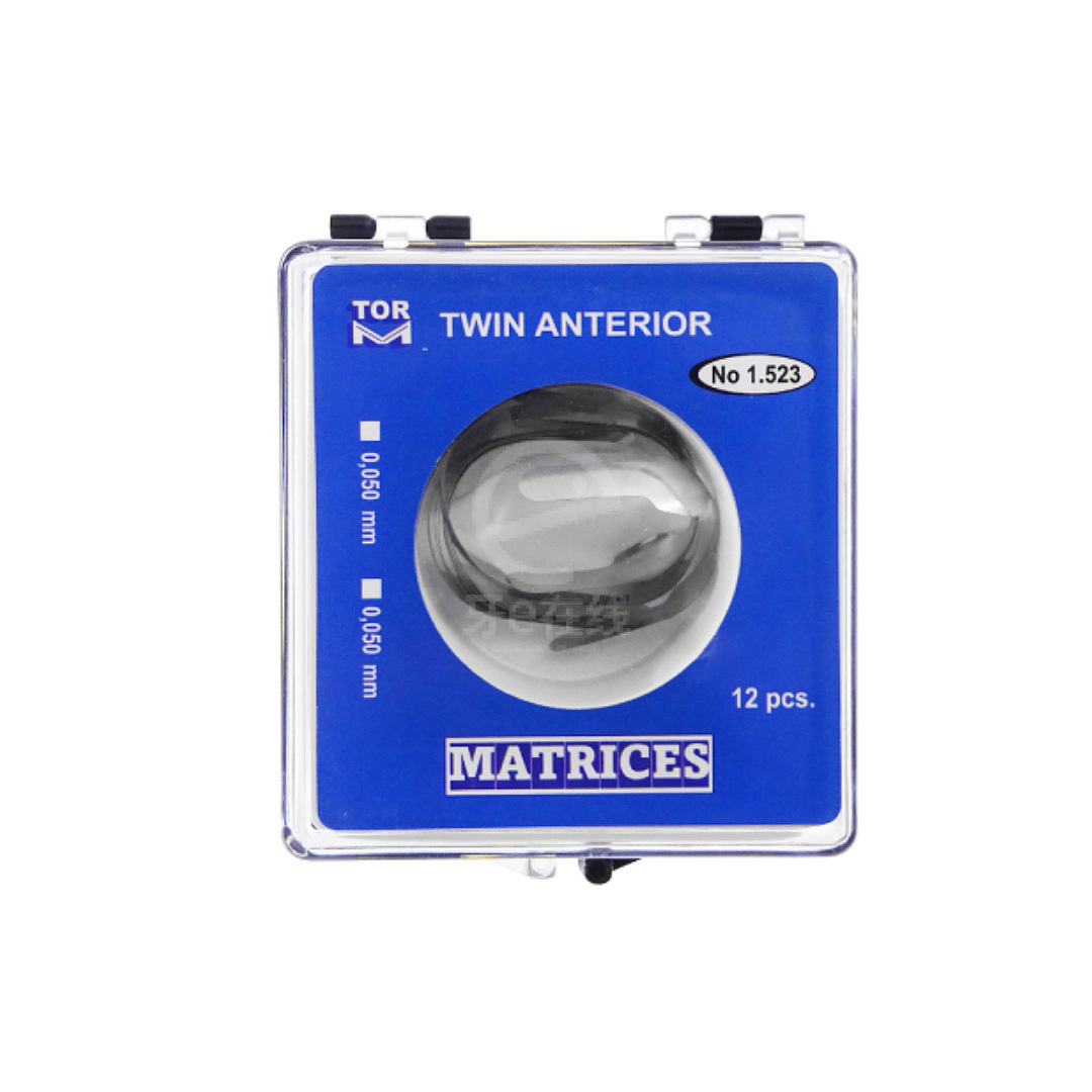 俄罗斯TORVM 前牙金属成型片单邻面/双邻面12*1、俄罗斯TOR VM、拓维亚， 成形片,1.387前牙单邻面中号,1.388前牙单邻面大号,1.523上前牙双邻面,1.533上前牙双邻面 ...